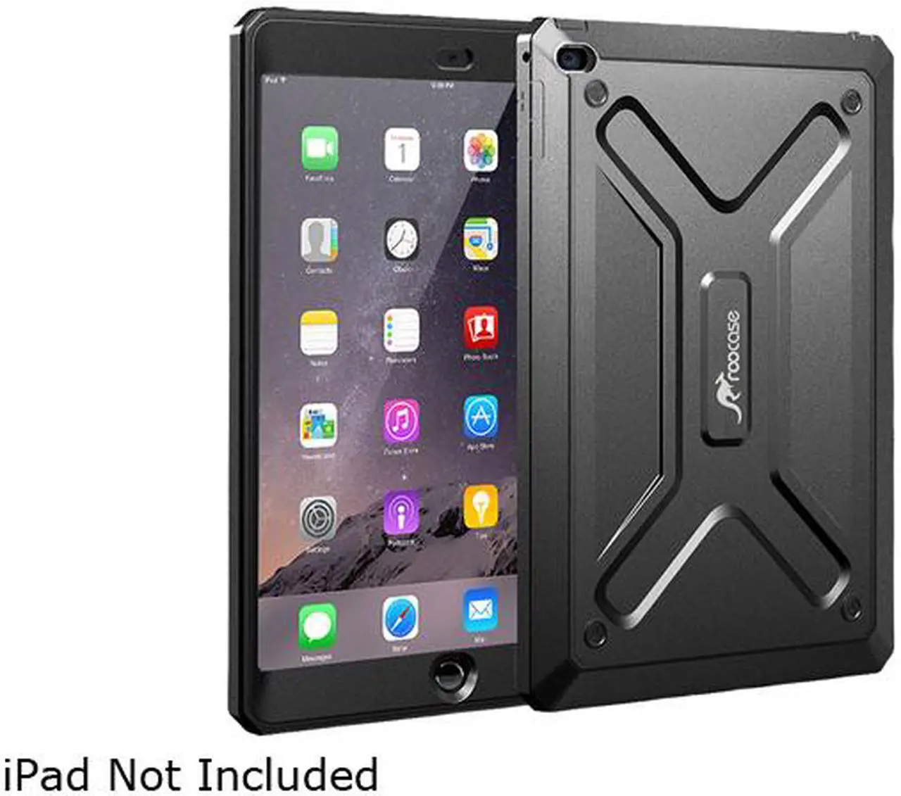 rooCASE Black KAPSUL Full Body Tough Armor Rugged Case Cover for iPad ...