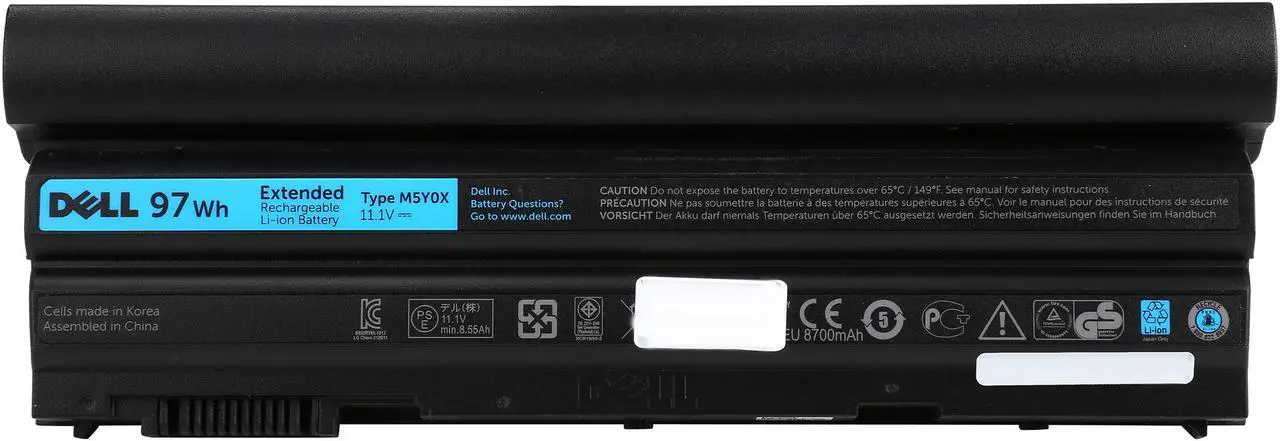 Genuine DELL 97W M5Y0X 9 Cell Laptop Primary Battery for Latitude E5420 ...