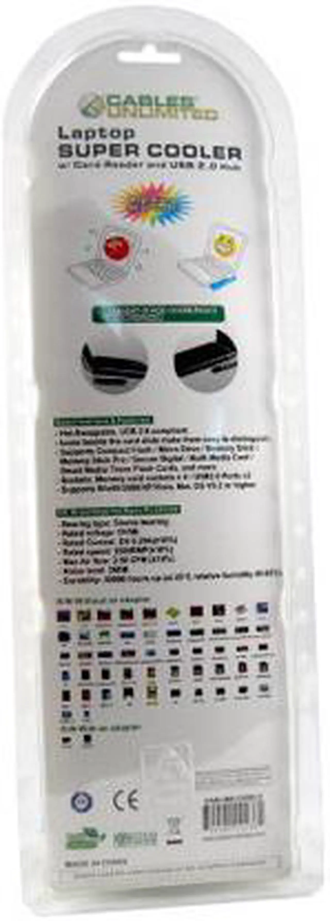Cables Unlimited Super Laptop Cooler With 3-port USB 2.0 And Card ...