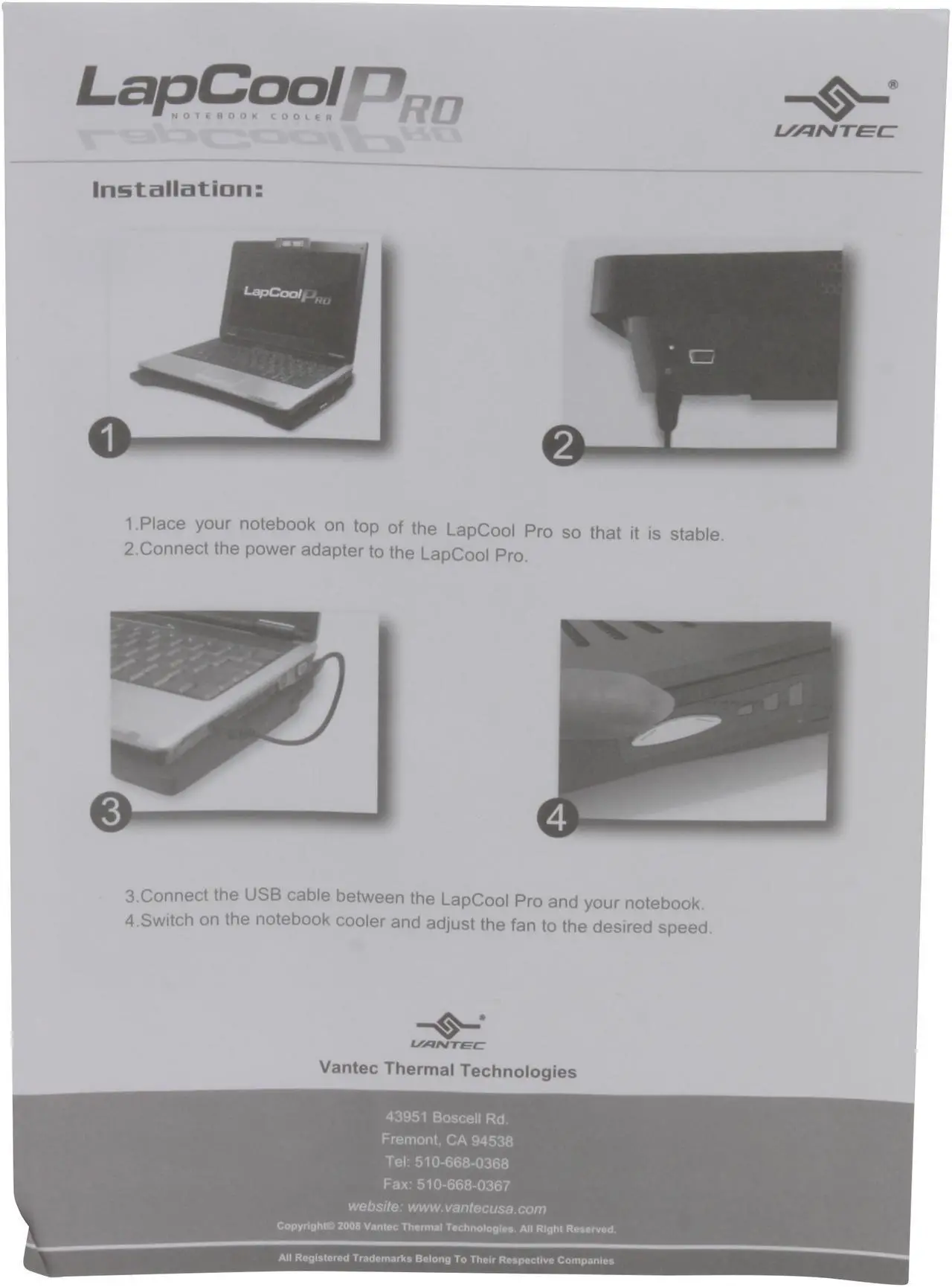 VANTEC 17" Aluminum LapCool Pro Notebook Cooler LPC-P100 - Newegg.com