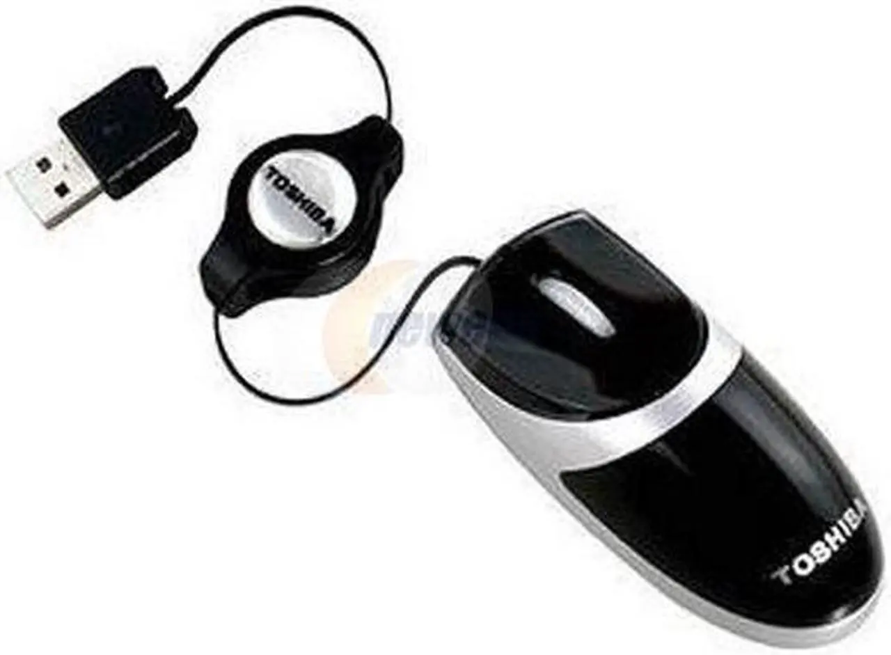 TOSHIBA USB Mini Optical Scroller Mouse with Retractable Cord PA1367U-1NMS - Newegg.com