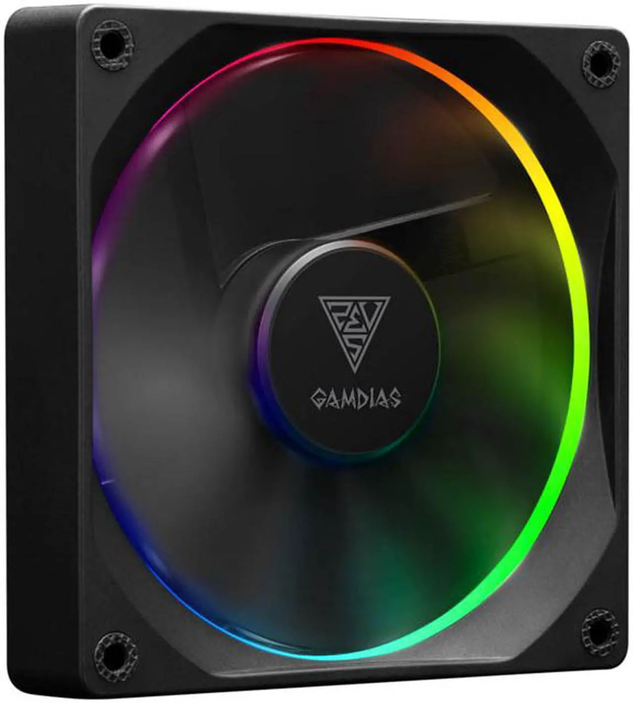 GAMDIAS AEOLUS M3-1204R 120 mm 55 Neon-Flex RGB LED Case Fan 4-Pack ...