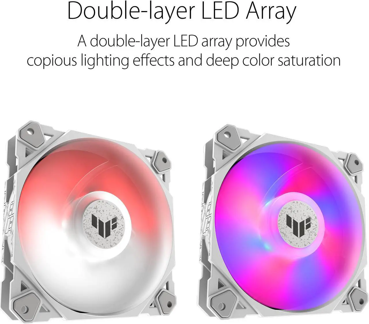 ASUS TUF GAMING TF120 ARGB WHITE EDITION Chassis Fan 3-Pin Customizable ...