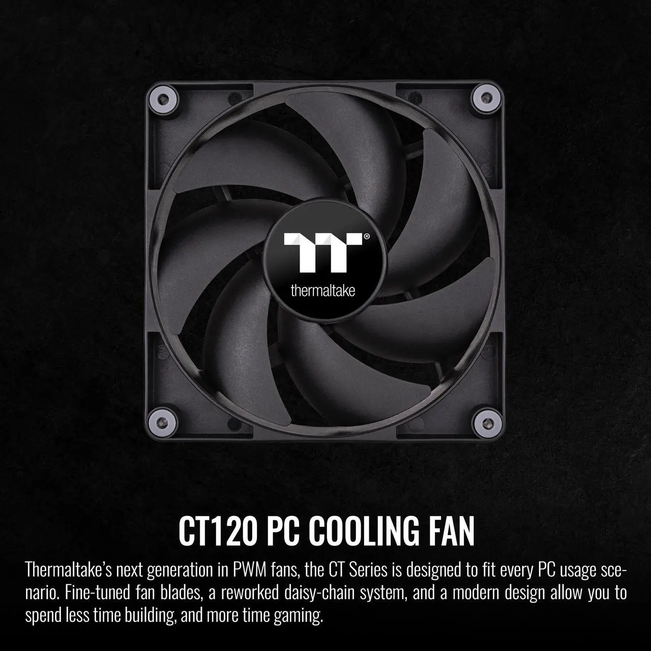 Thermaltake CT120 PC Cooling Fan (2-Fan Pack), Daisy-Chain design, Fan ...