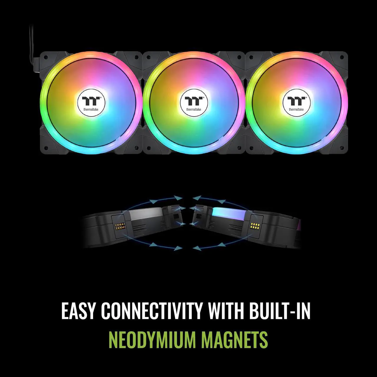 Thermaltake SWAFAN EX 12 ARGB PC Cooling Fan, 3-Fan pcak, 500 ~ 2000 ...