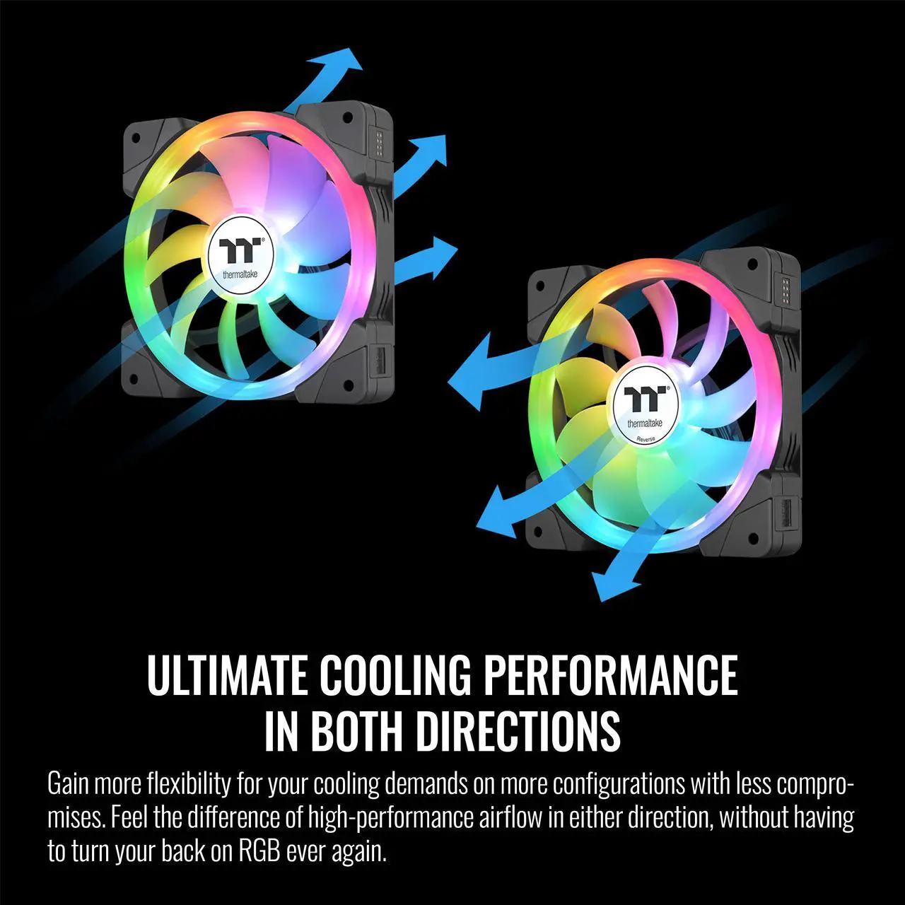 Thermaltake SWAFAN EX 12 ARGB PC Cooling Fan, 3-Fan pcak, 500 ~ 2000 ...