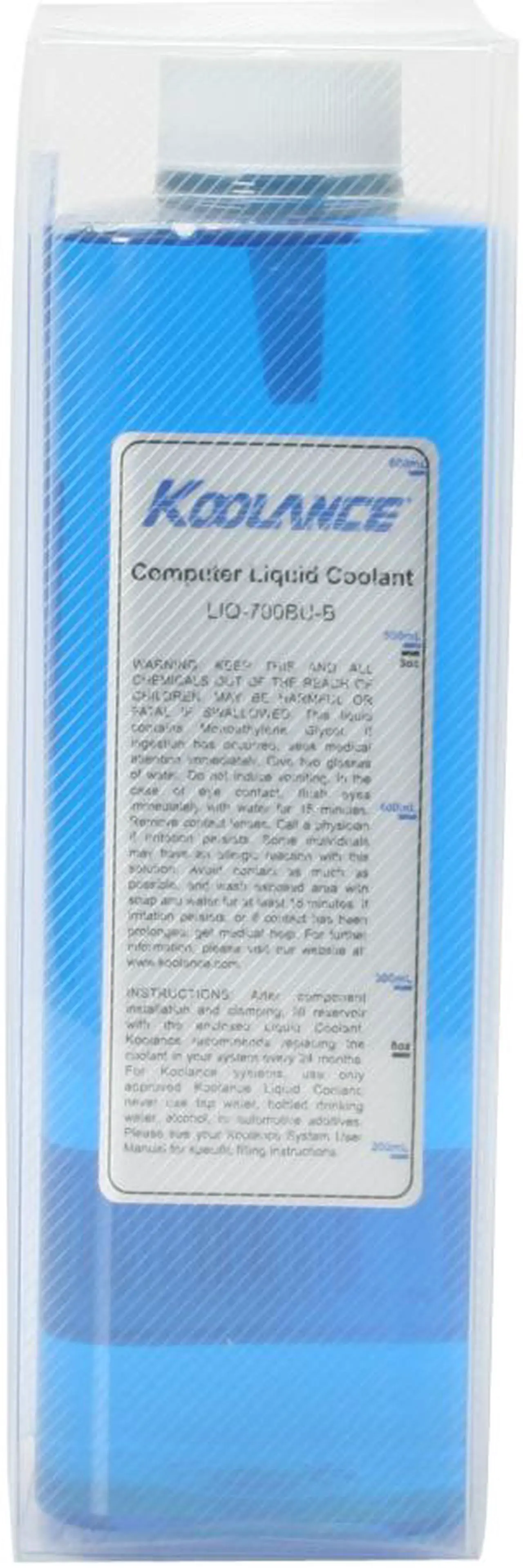 KOOLANCE LIQ-702(BLUE) Liquid Coolant Bottle, 700mL Fluorescent Blue ...