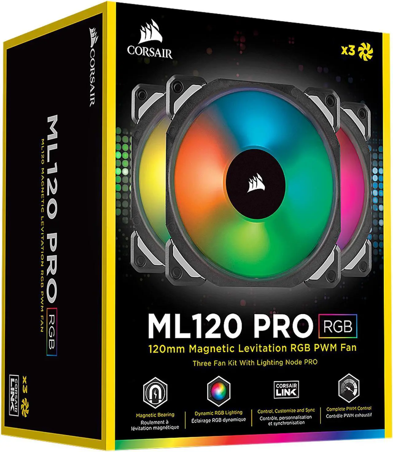 CORSAIR ML120 PRO RGB, 120mm Fan 3-Pack - Newegg.com