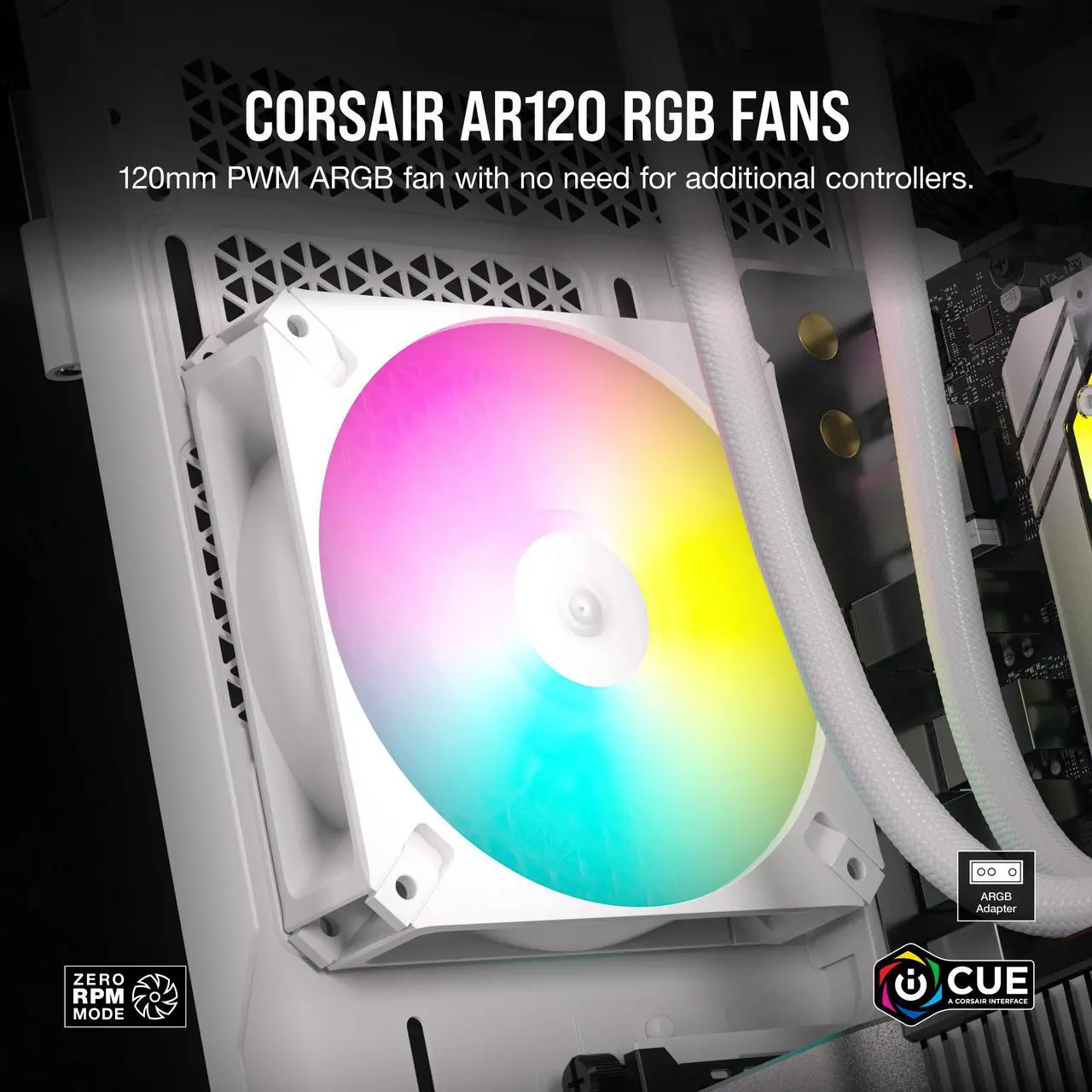 CORSAIR AR120 RGB White 120mm ARGB-compatible Fan, Triple Pack - Newegg.com