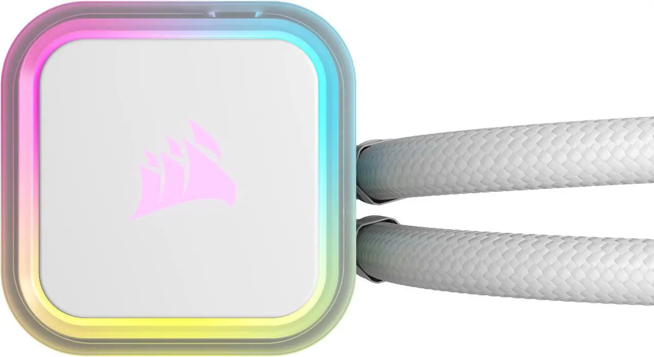 CORSAIR H150i RGB ELITE Liquid CPU Cooler - White - 16 Dynamic RGB LEDs ...