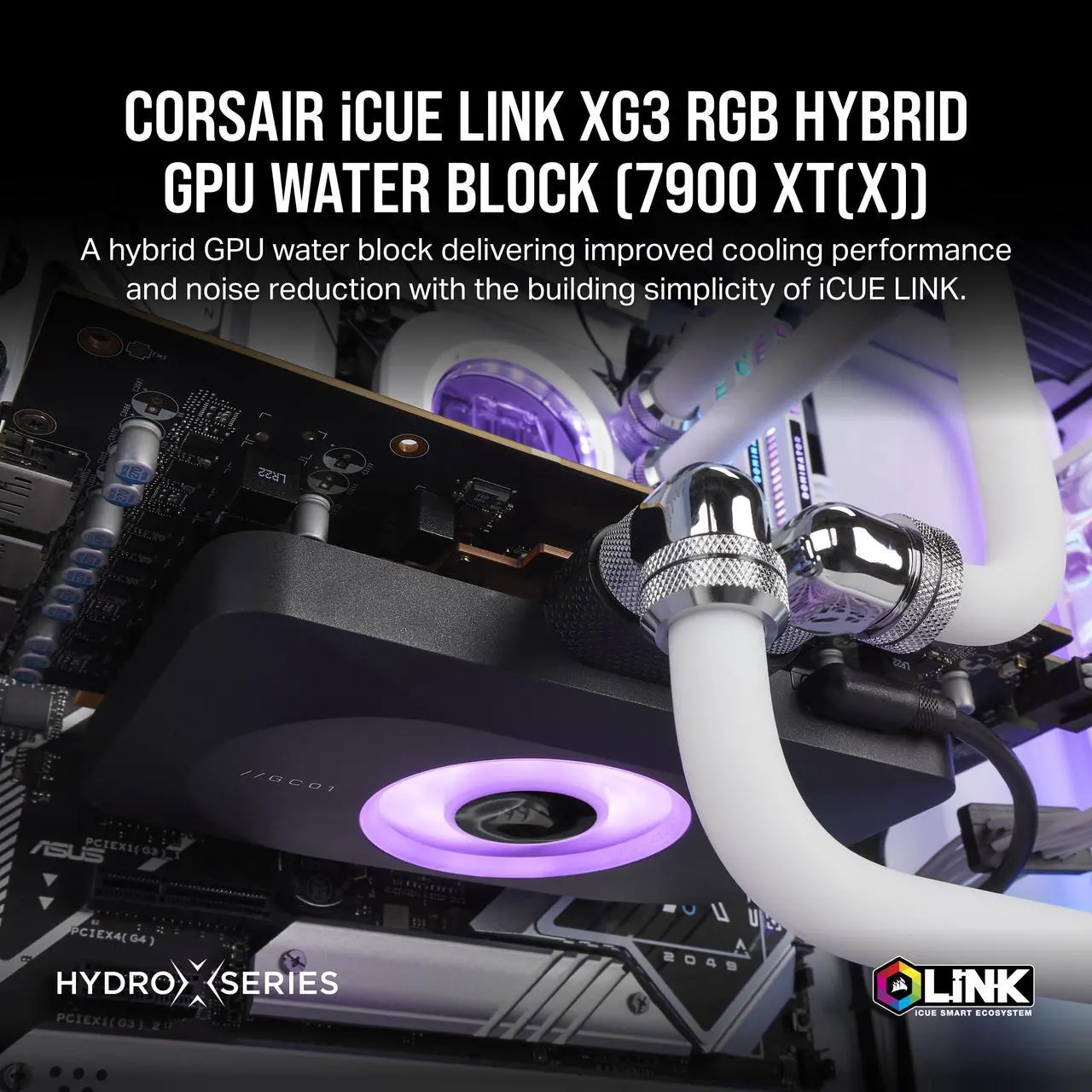 CORSAIR iCUE LINK XG3 RGB Hybrid GPU Water Block - Hybrid Custom ...