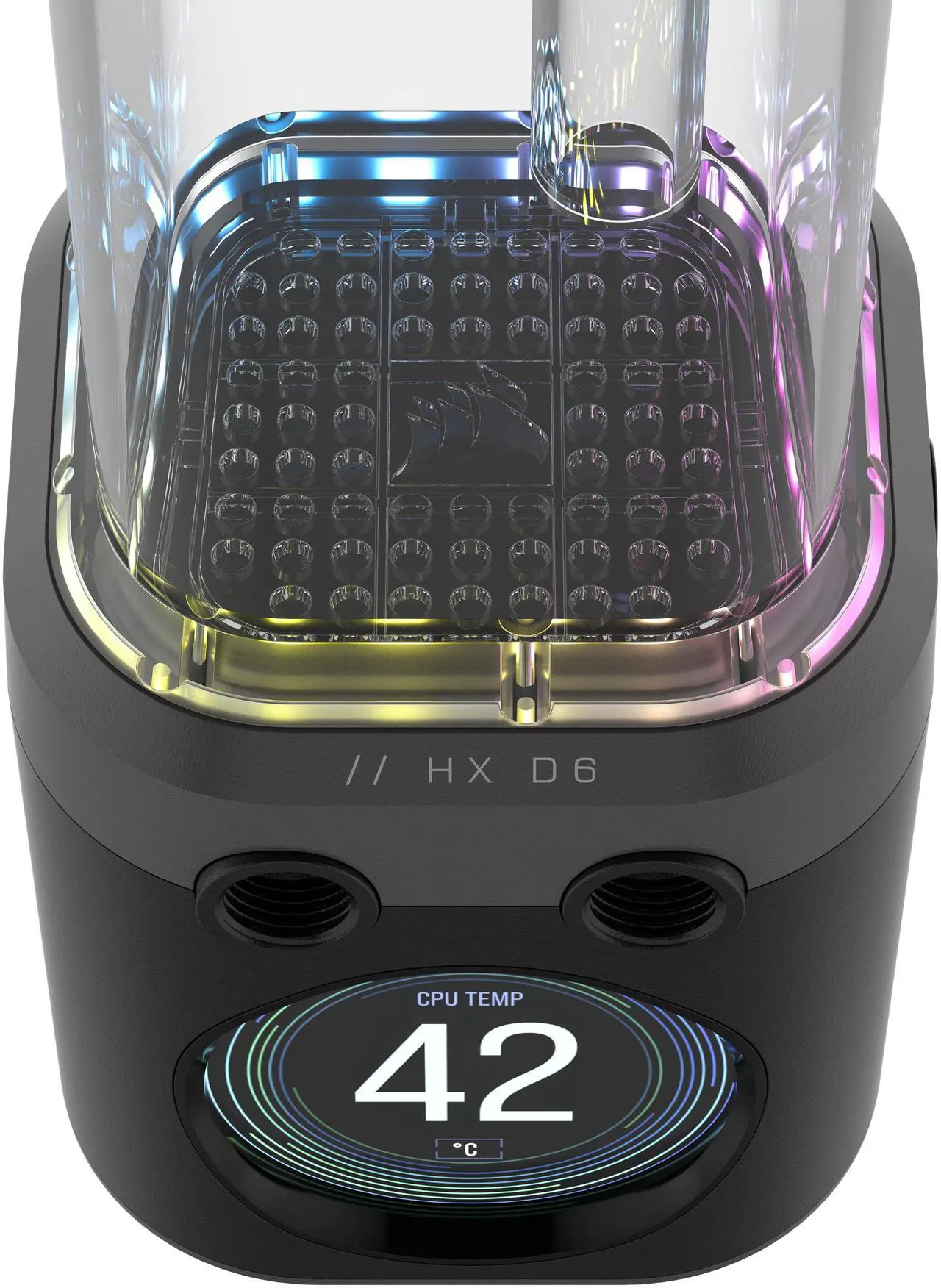 The CORSAIR iCUE LINK XD6 RGB ELITE LCD Pump/Reservoir offers high ...