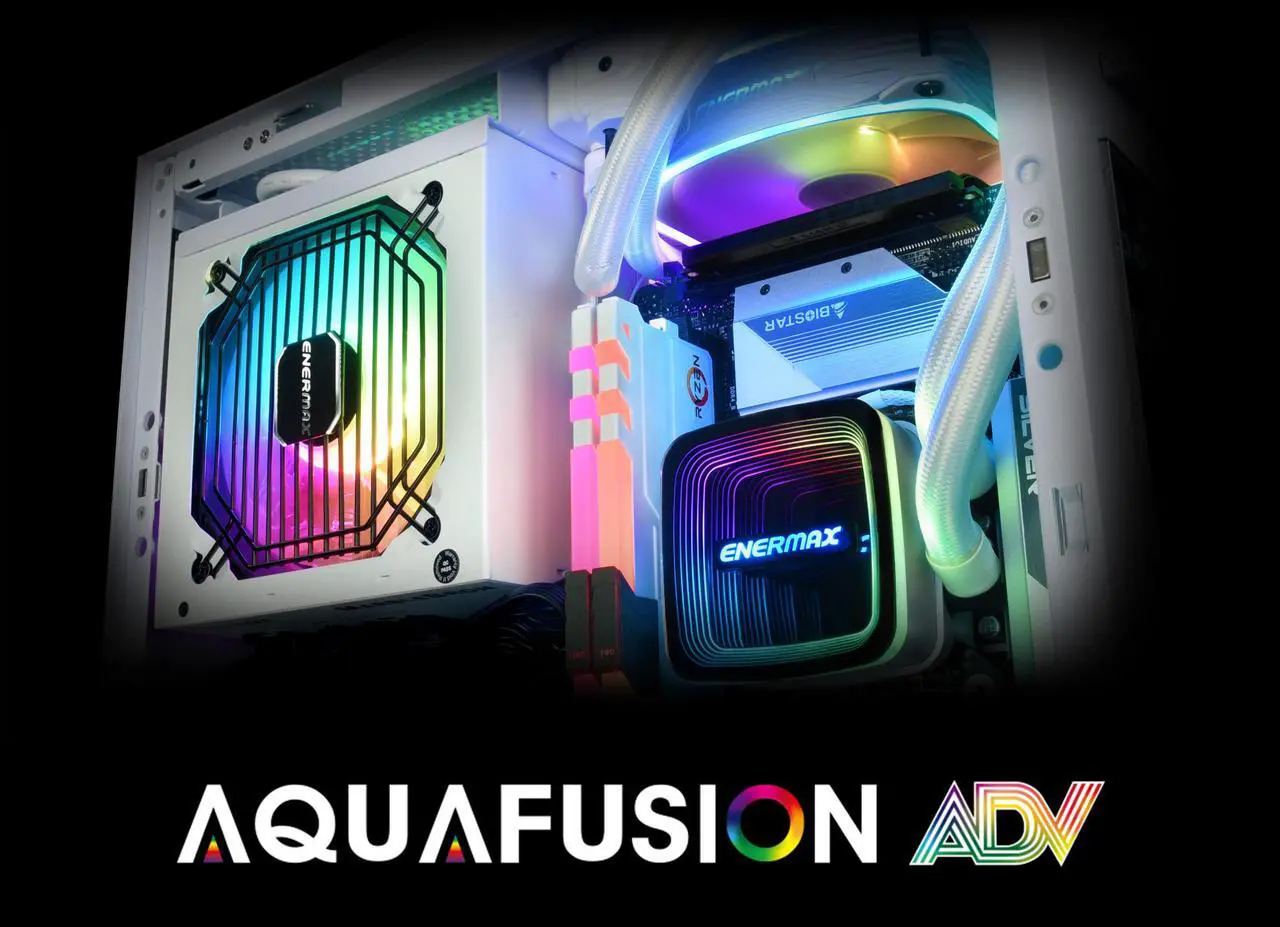 Open Box: Enermax AQUAFUSION ADV 120 ARGB AIO CPU Liquid Cooler White ...