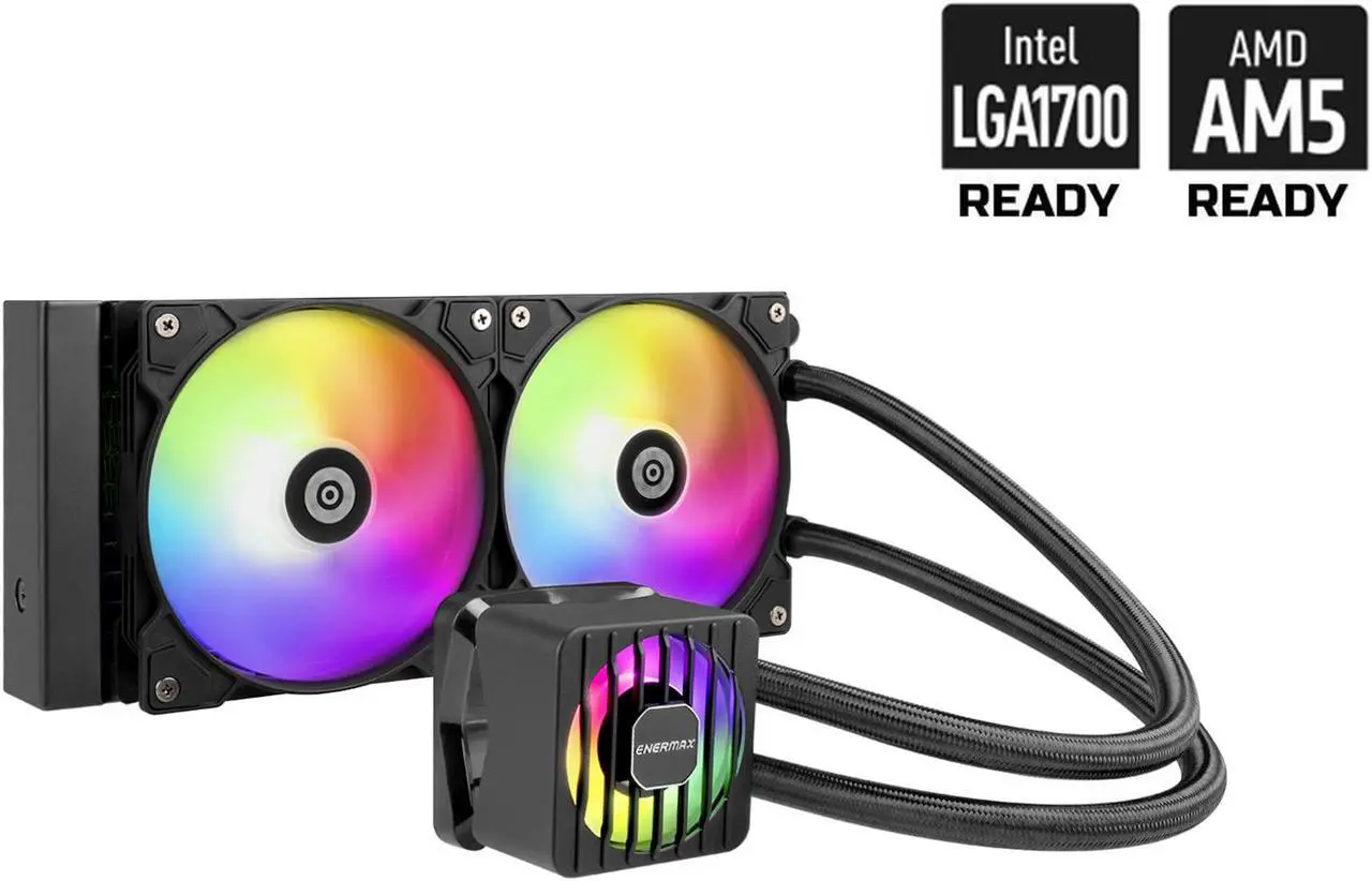 ENERMAX LIQMAXFLO 240 ARGB AIO CPU Liquid Cooler - 60mm VRM Fan up to ...