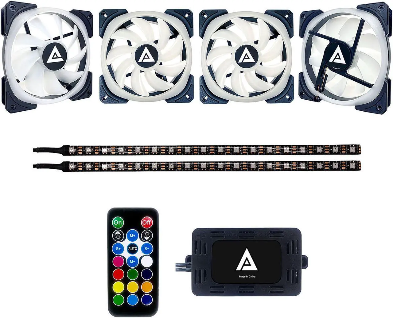 Apevia LP414L2S-RGB Lunar Pro 140mm Silent Dual-Ring Addressable RGB ...