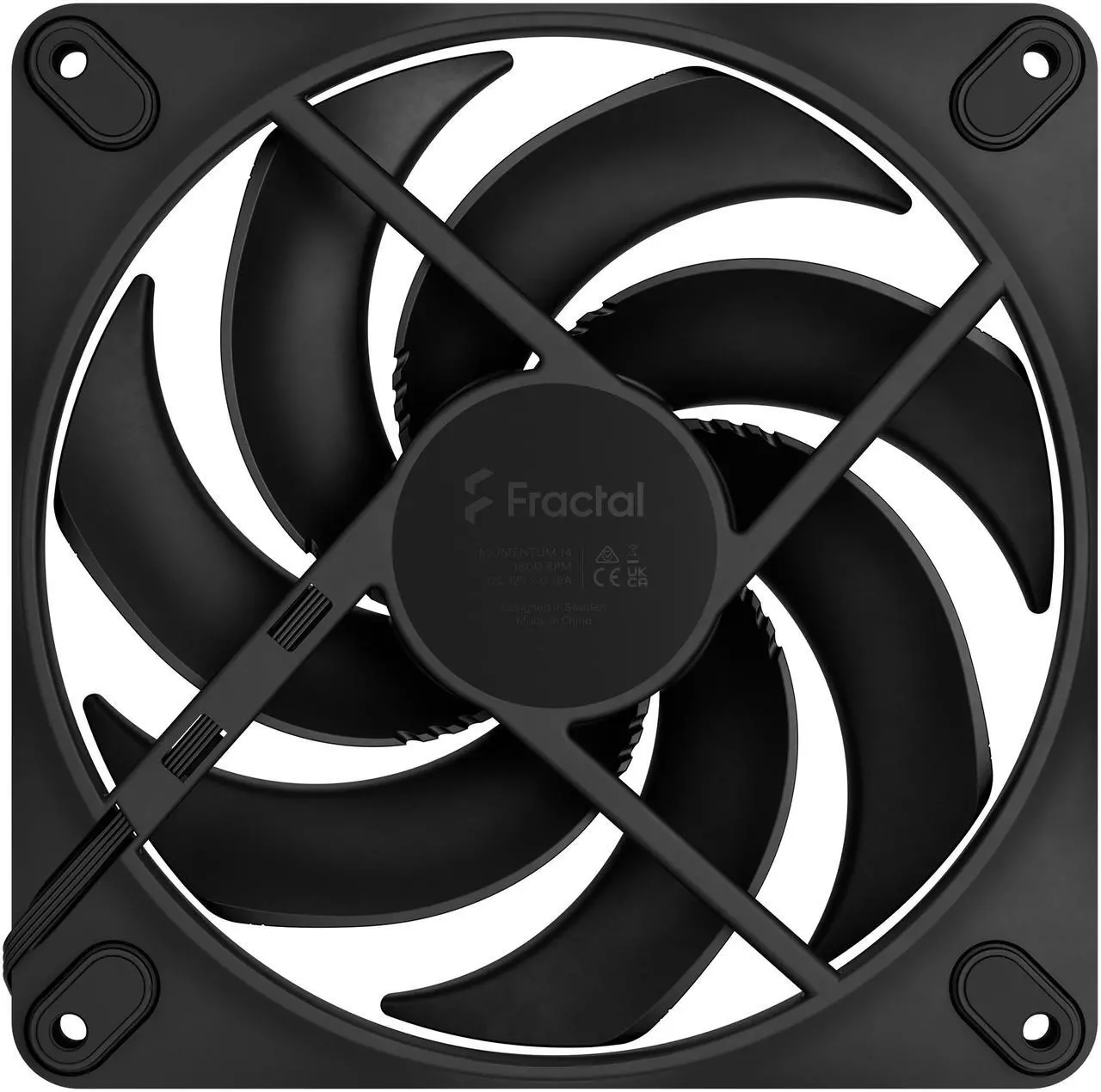 Fractal Design Momentum 14 PWM Black 140 mm FDB (Fluid Dynamic Bearing ...