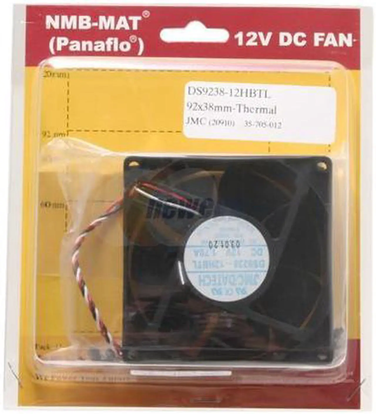 JMC/DATECH DS9238-12HBTL 92mm Case Fan w/ Thermal Sensor - Newegg.com