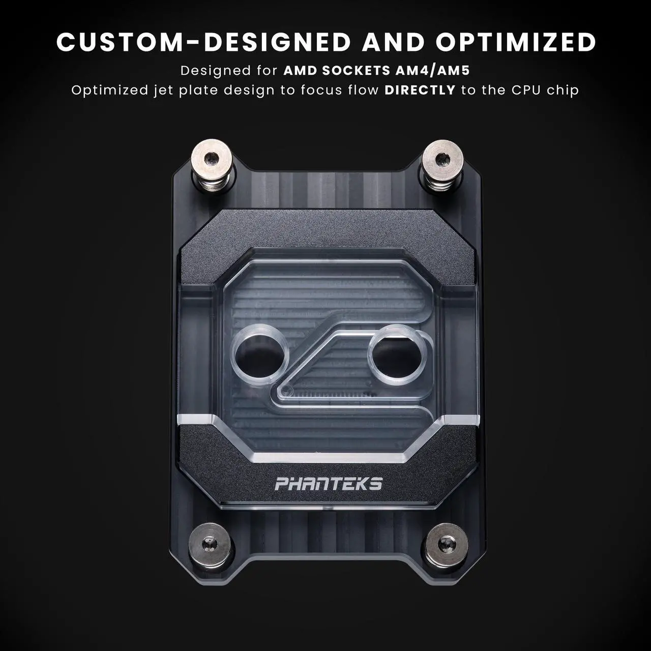 Phanteks Glacier C370A CPU Water Block for AMD Sockets AM4 and AM5 ...