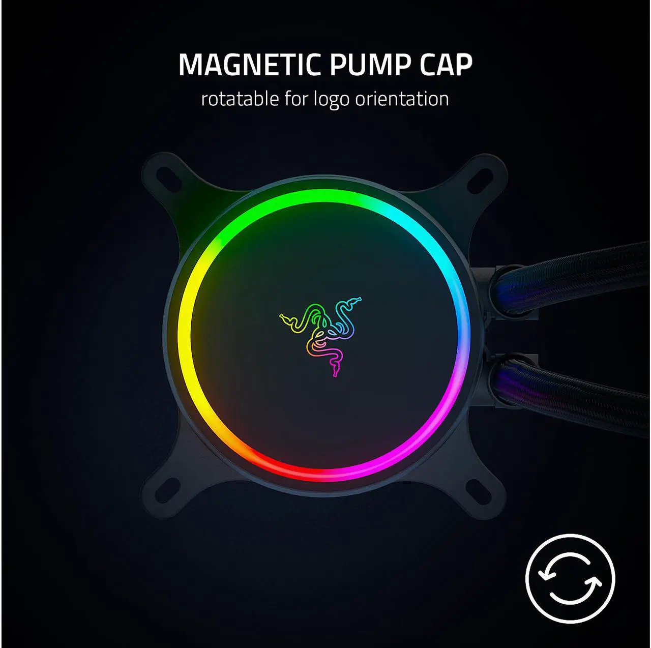 Razer Hanbo Chroma RGB AIO Liquid Cooler 360MM (aRGB Pump Cap), Intel ...