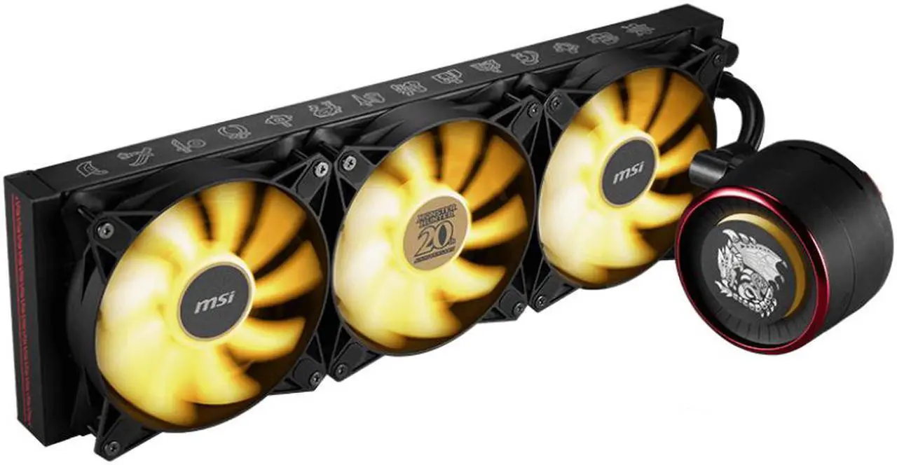 MSI MAG CORELIQUID E360 MONSTER HUNTER EDITION Liquid CPU Cooler, 360mm ...