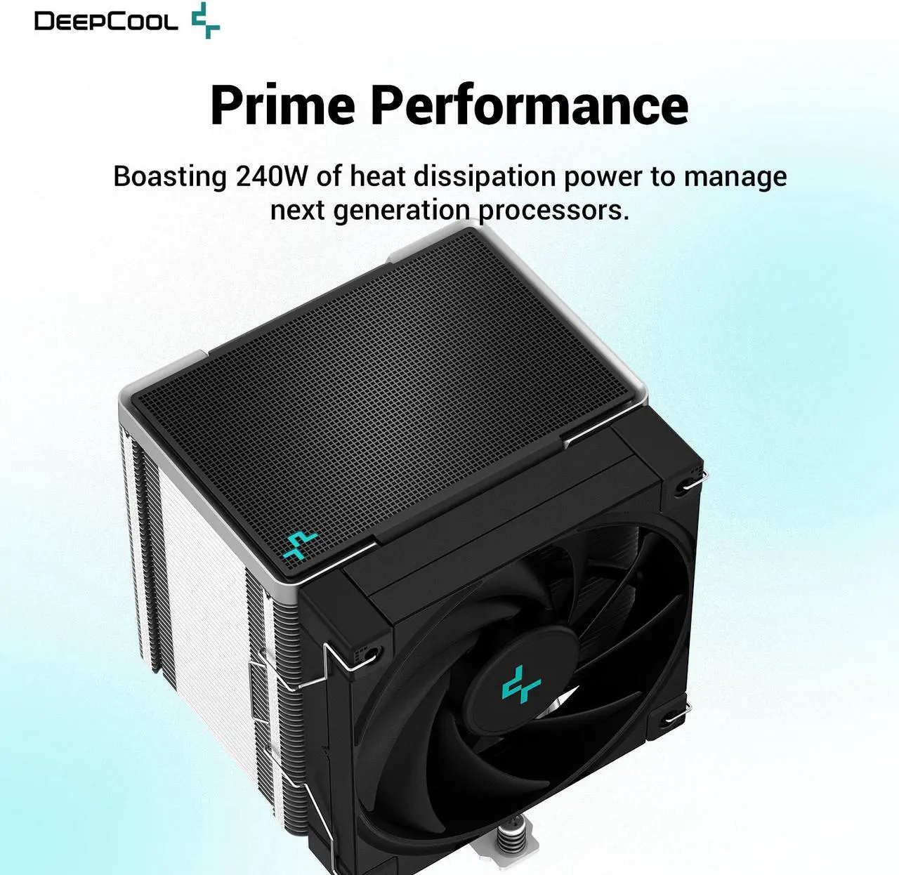 DeepCool AK500 High-Performance CPU Cooler, 5 Copper Heat Pipes, Single ...