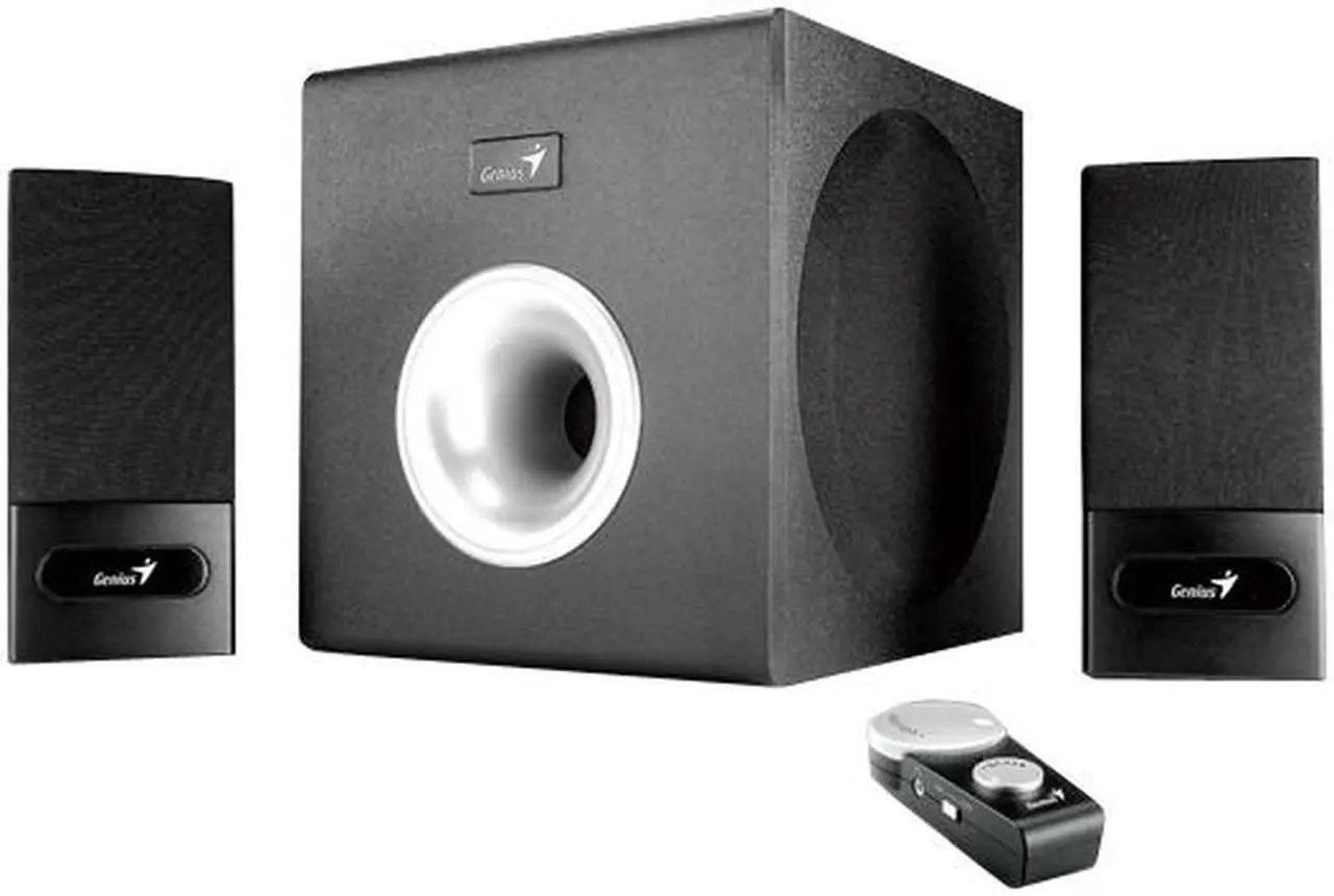 Genius SW-V2.1 1500 2.1 Stylish 3-piece Speaker System - Newegg.com