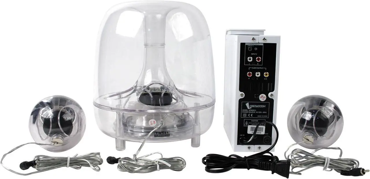 Open Box: LOGISYS Computer SP6006CL 2.1 Multimedia Clear Speakers w ...