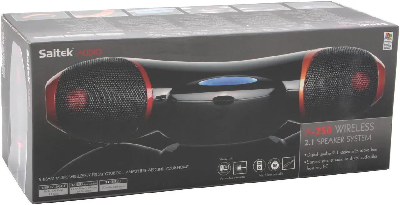 Saitek A-250 DM03U 2.1 Wireless Speaker - Newegg.com