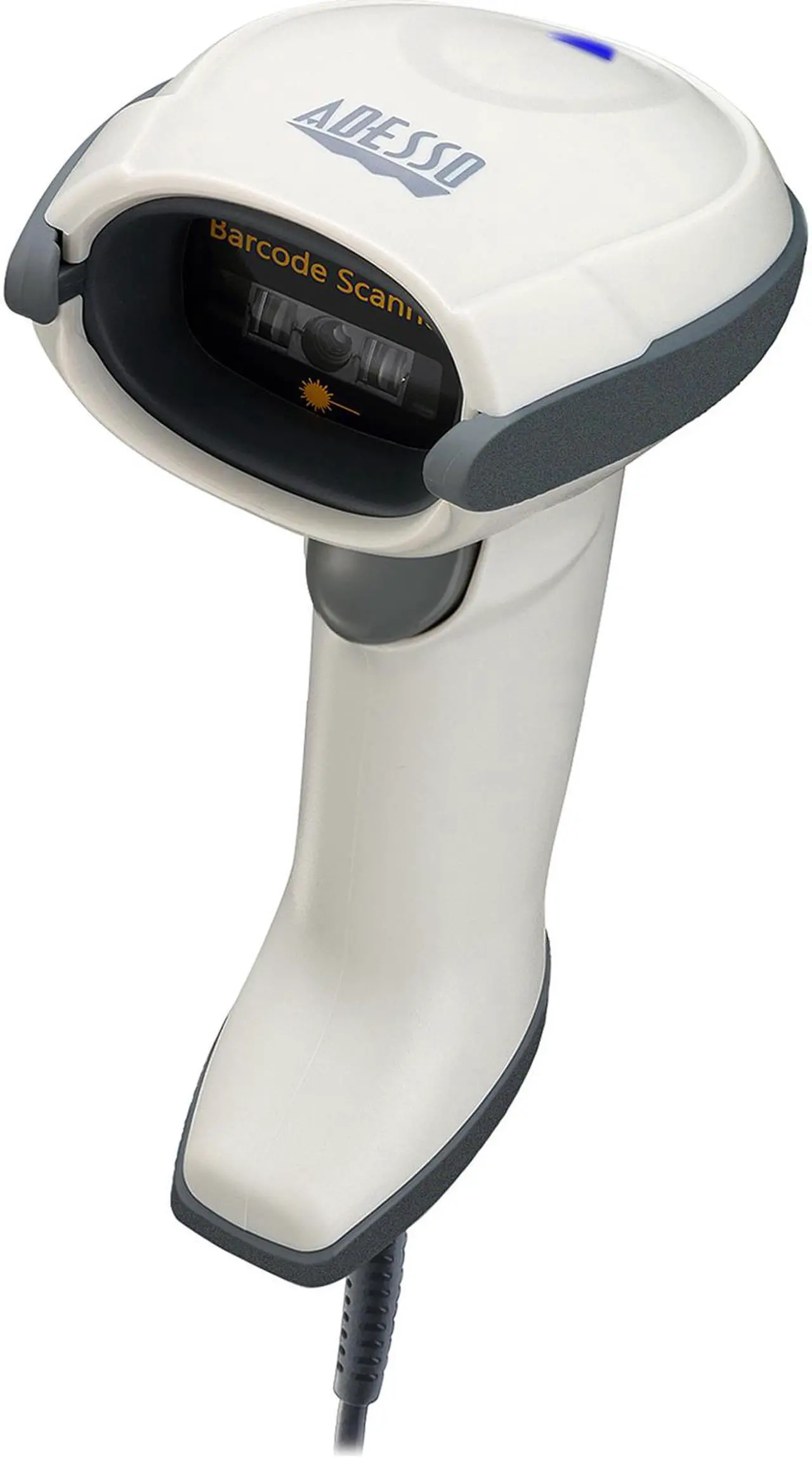 Adesso NuScan 7500CU-W Antimicrobial Handheld CCD Barcode Scanner ...