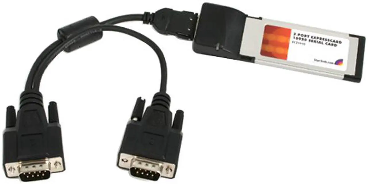StarTech 2 Port ExpressCard RS232 Serial Adapter Card with 16950 UART - Newegg.com
