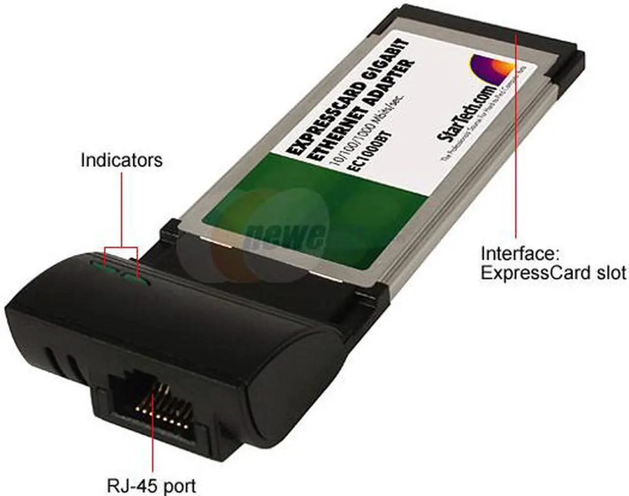 StarTech EC1000BT 1000 Mbps Gigabit ExpressCard Laptop Ethernet Network ...