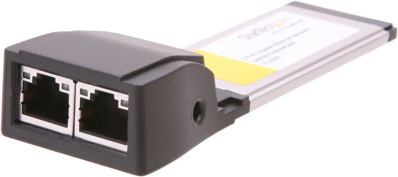 StarTech EC2000S Dual Port ExpressCard Gigabit Laptop Ethernet NIC ...
