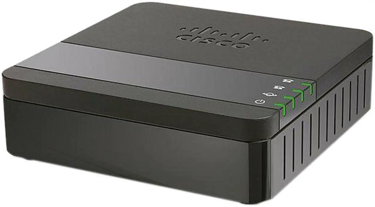 Cisco 2-Port Analog Telephone Adapter, 1 x RJ-45 - 2 x FXS - Fast ...
