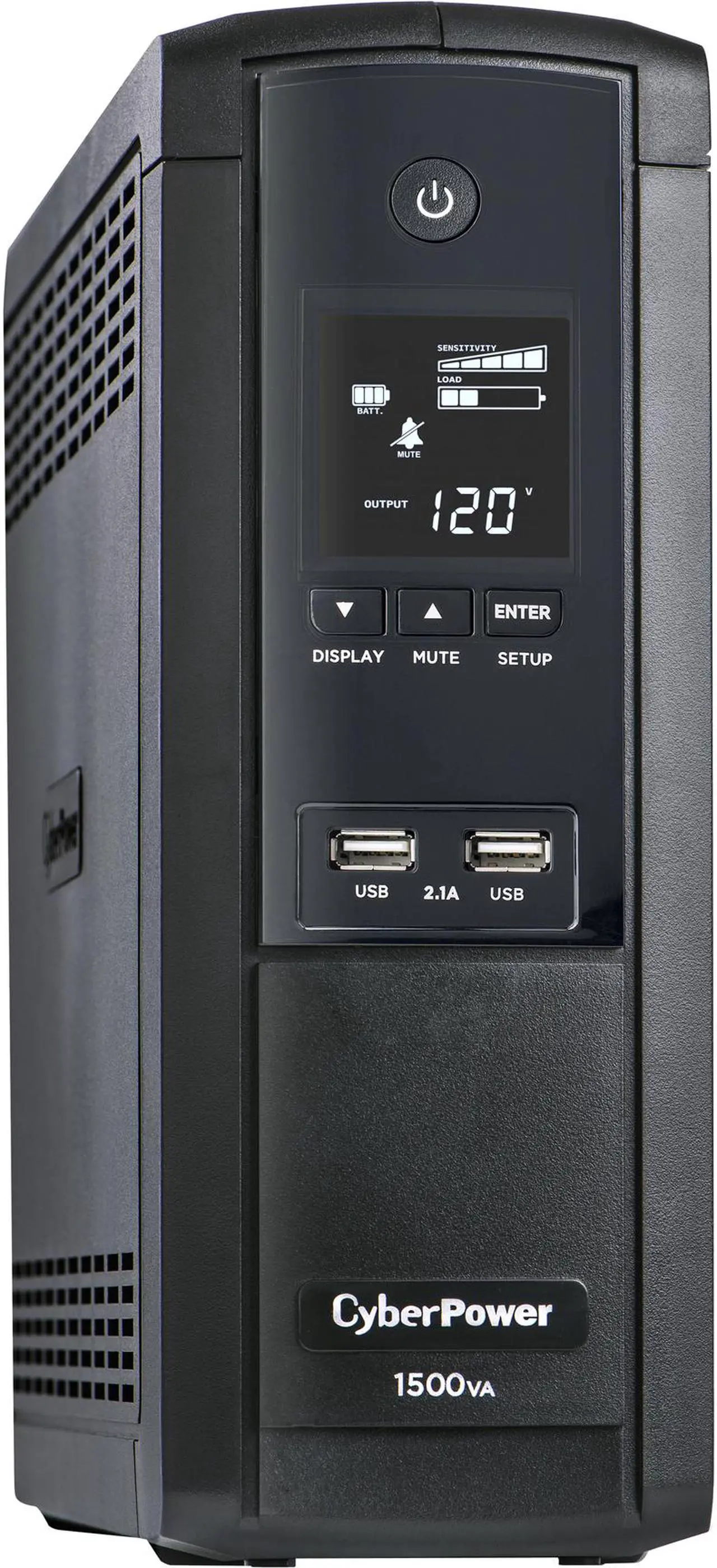 CyberPower BRG1500AVRLCD 1500 VA / 900 Watts, 12 Outlets, AVR ...