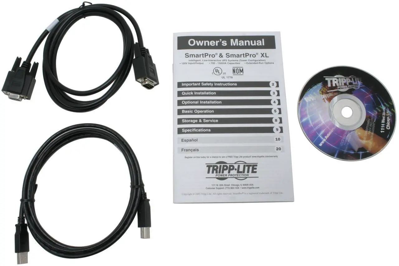 Tripp Lite SMART1500 Smart Pro 1500 VA 980 Watts Tower 6 Outlets Line ...
