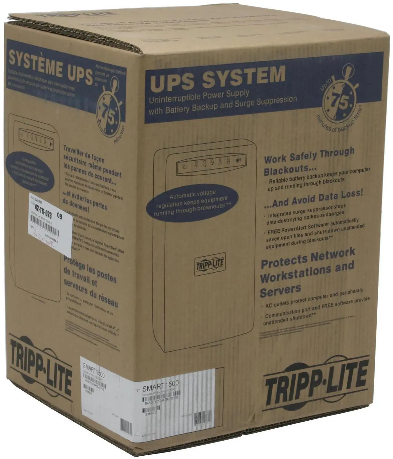 Tripp Lite SMART1500 Smart Pro 1500 VA 980 Watts Tower 6 Outlets Line ...