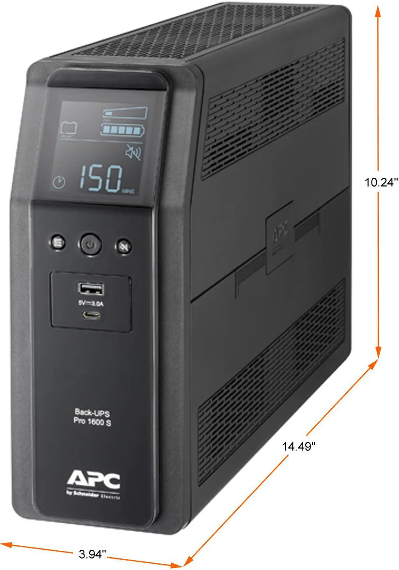 APC BR1600SI Back-UPS Pro 1600S, 1600VA, 230V, Sinewave, AVR, LCD, 8 ...