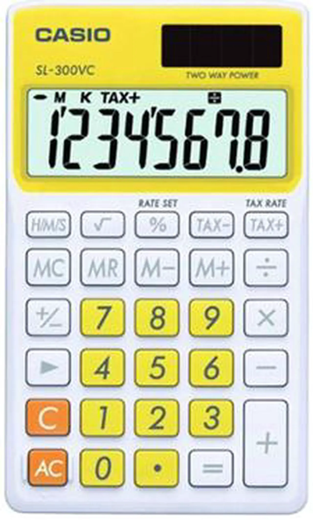 Casio SL-300VC-YW Big Display Calculator - Yellow - Newegg.com