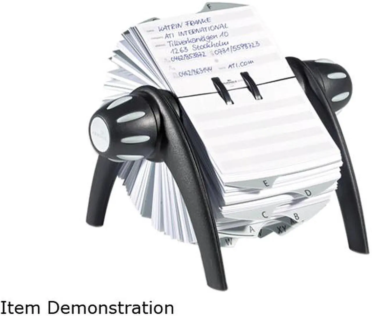 Durable 241601 TELINDEX Rotary Address Card File Holds 500 4 1/8 x 2 7/ ...