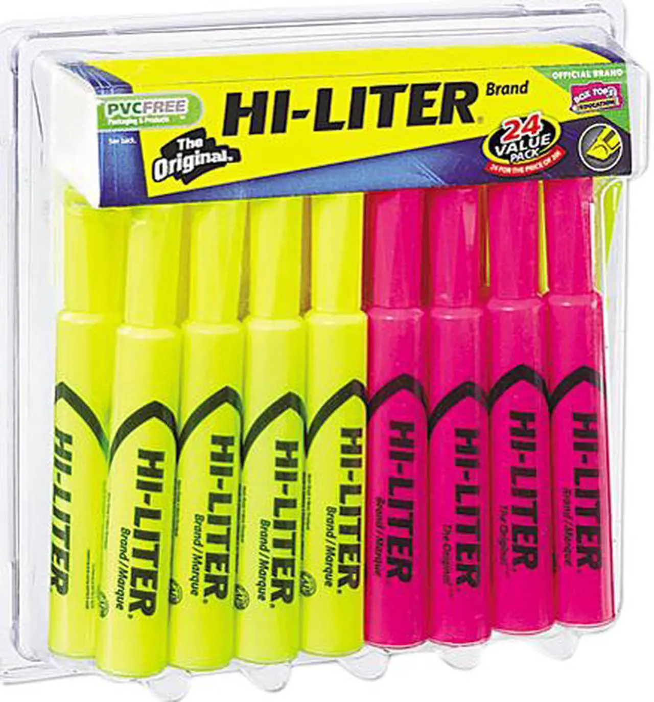 HI-LITER 98189 Desk Style Highlighter, Assorted Ink, Chisel, 24 per ...