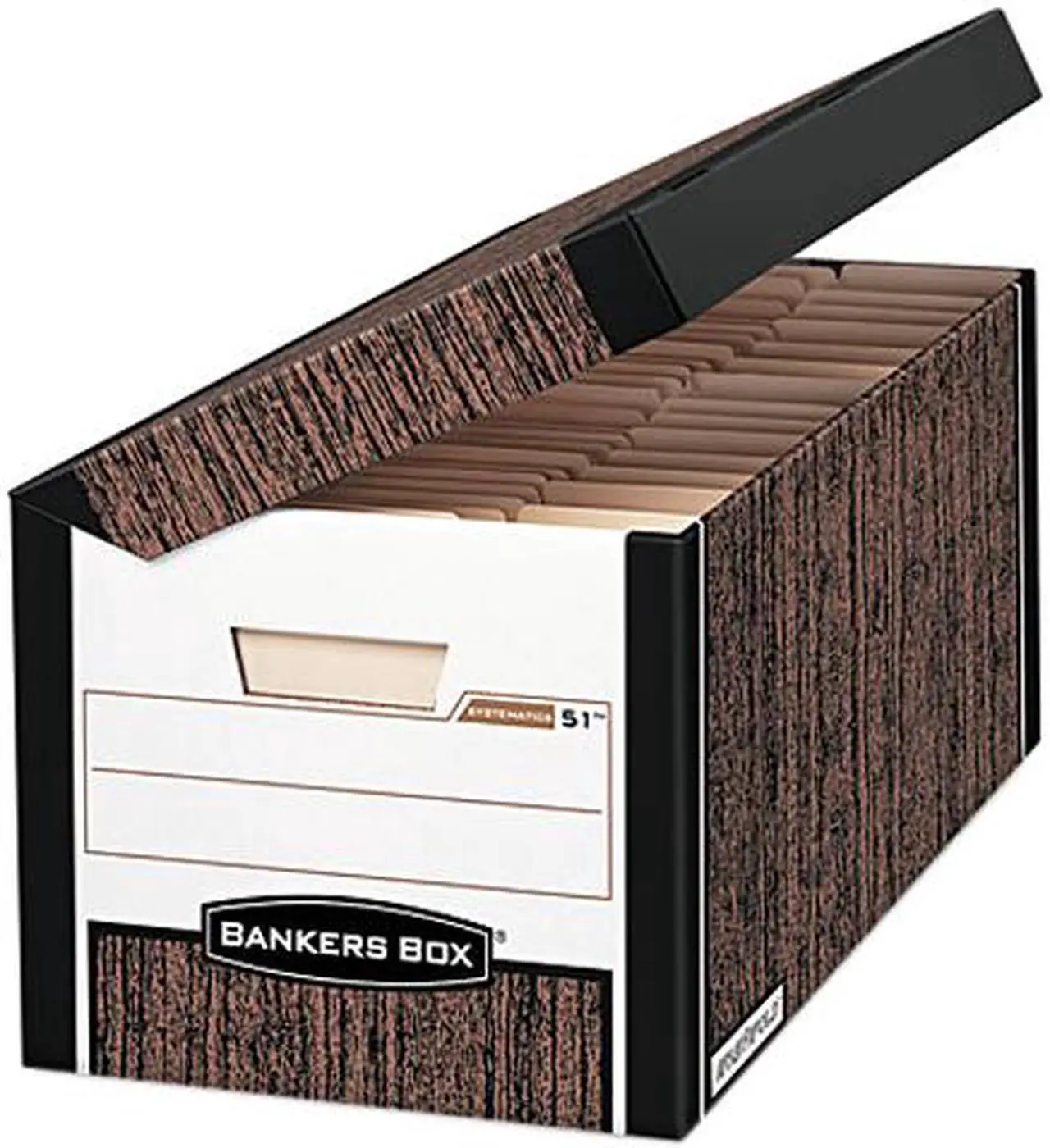 Bankers Box 00051 FastFold Flip Top File Storage Box, Letter, 12-1/8 x ...