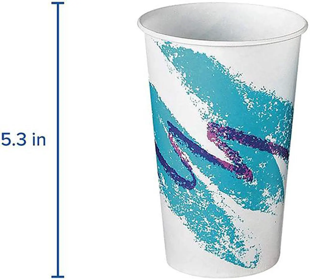 Solo Cup R12N-00055 Jazz Waxed Paper Cold Cups, 12oz, Tide Design, 2000 ...