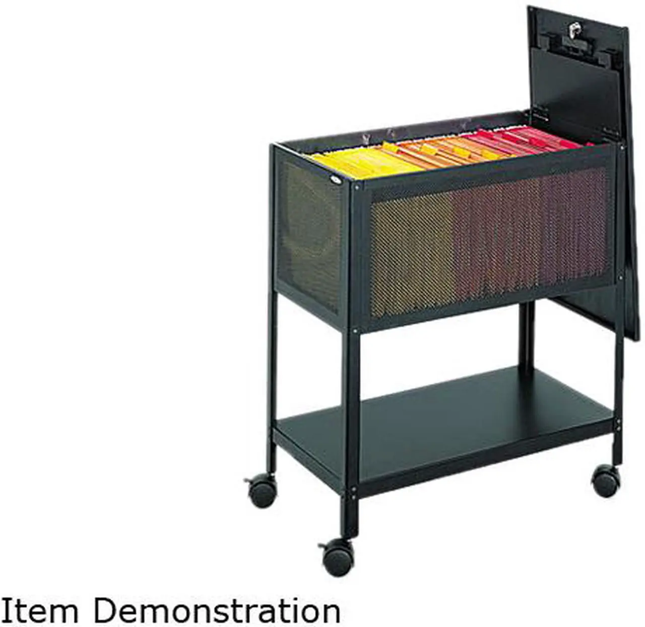 Safco 5351BL Steel Mesh Tub File With Lid, 13-1/2w x 24-1/4d x 27-1/2h ...