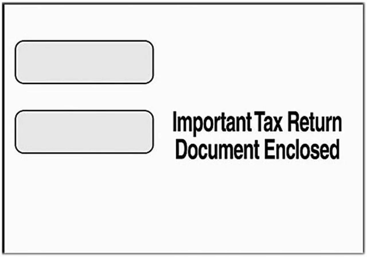 Tops 2222 Double Window Tax Form Envelope / 1099r / misc Forms, Gummed ...