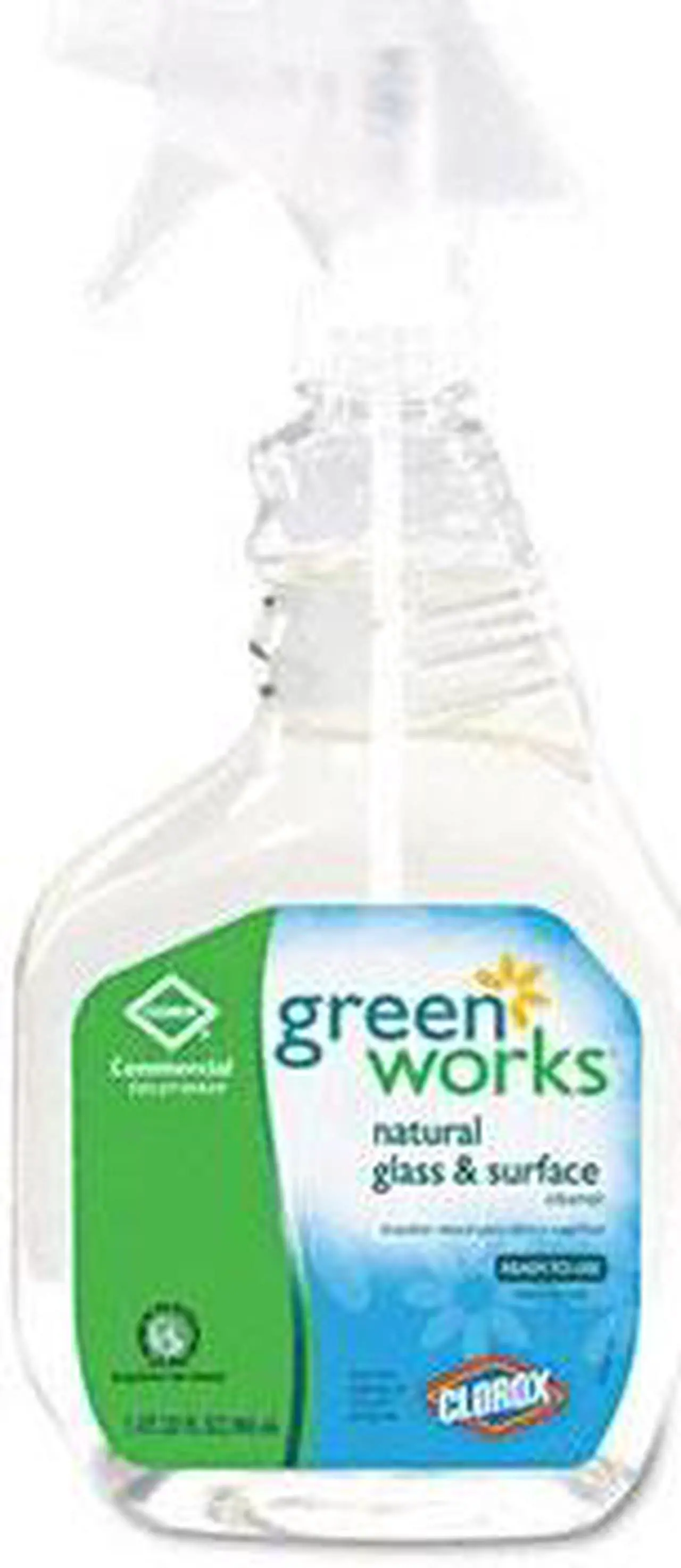 Clorox 00459 Green Works Glass/Surface Cleaner, 32 oz. Spray Bottle ...