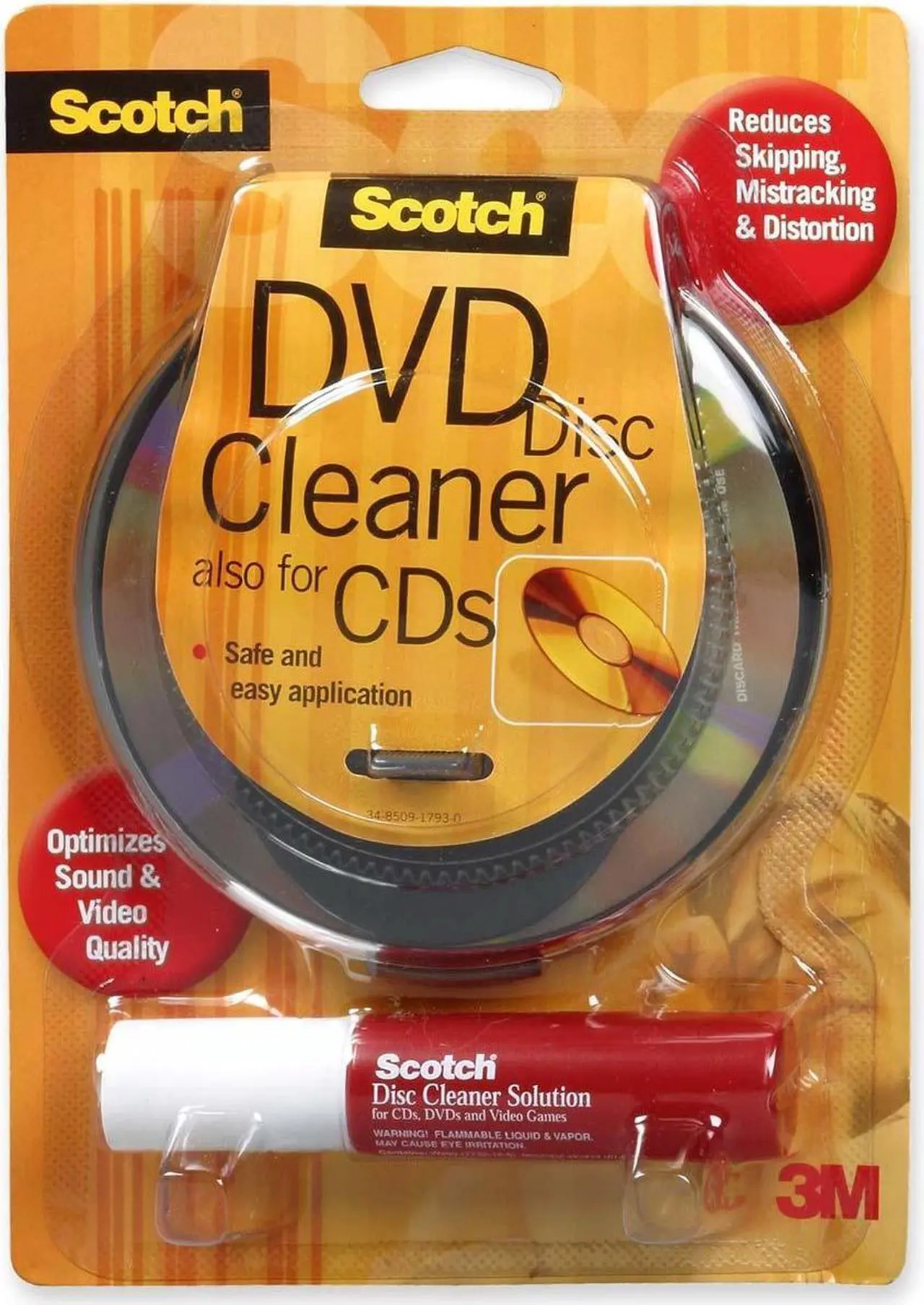 Scotch AV100 CD/DVD Disc Cleaner Wipes & Spray Bottle Solution - Newegg.com