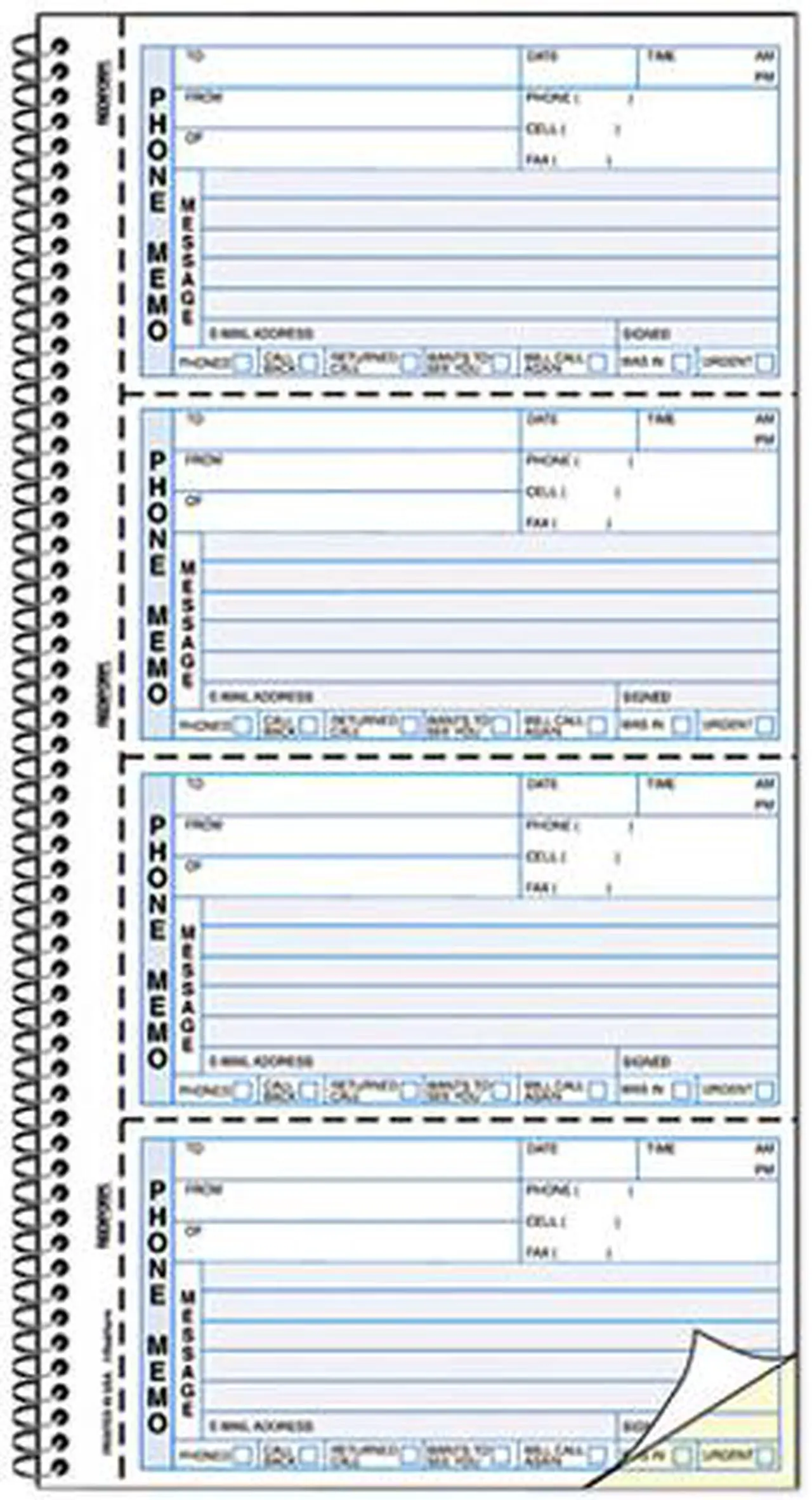 Rediform 50750 Self-Stick Telephone Message Book, 5 1/2 x 2-3/4, Two ...