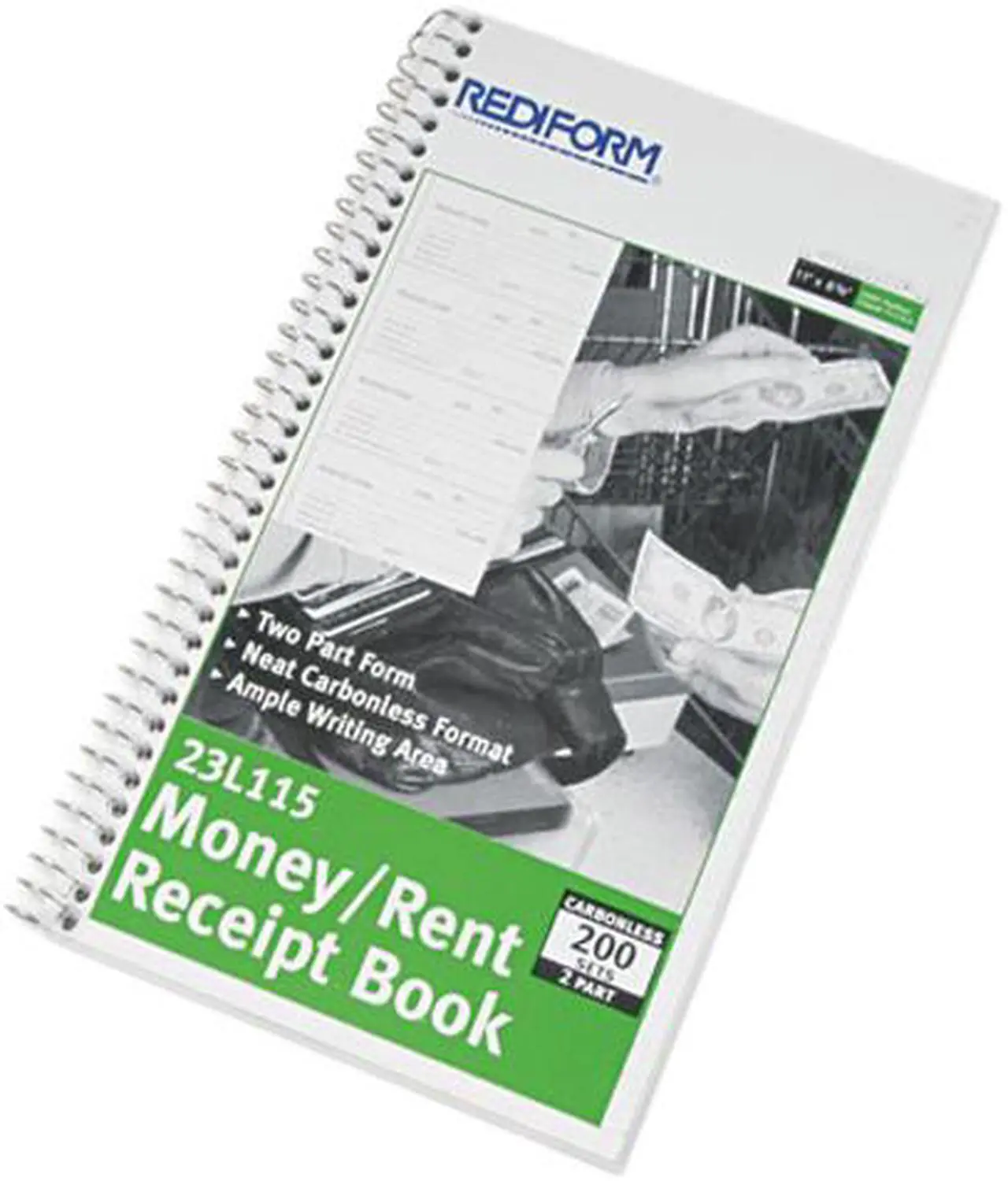 Rediform 23L115 Money and Rent Unnumbered Receipt Book, 5-1/2 x 2-3/4 ...