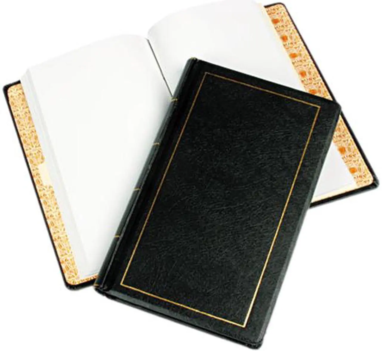 Wilson Jones 0395-31 Looseleaf Minute Book, Black Leather-Like Cover ...