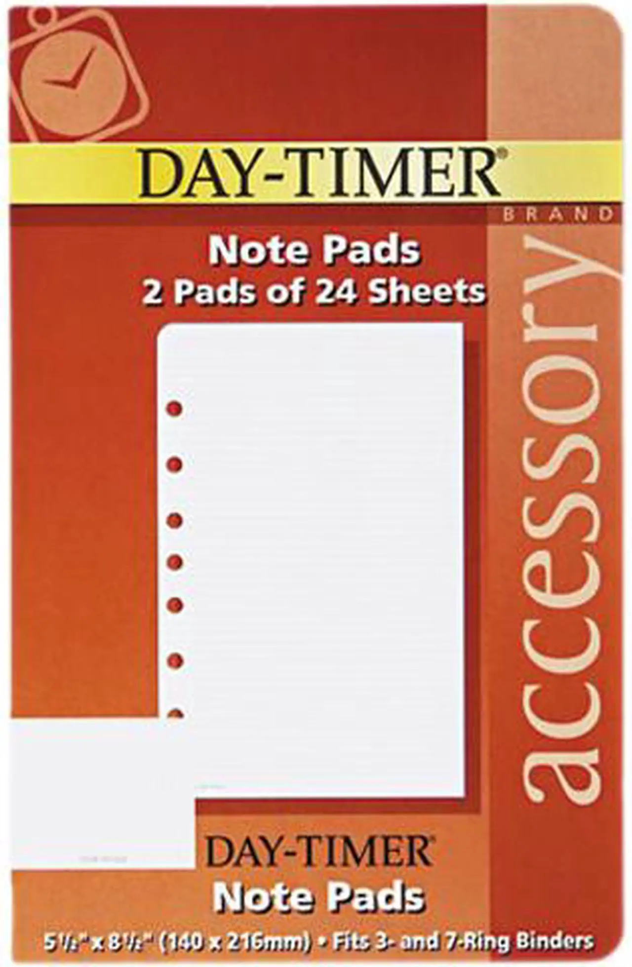Day-Timer 87228 Lined Note Pads for Organizer, 5-1/2 x 8-1/2, 48 Sheets ...